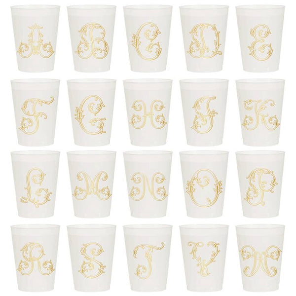Scroll Monogram Frostflex Cups - Sadie's Stitchery